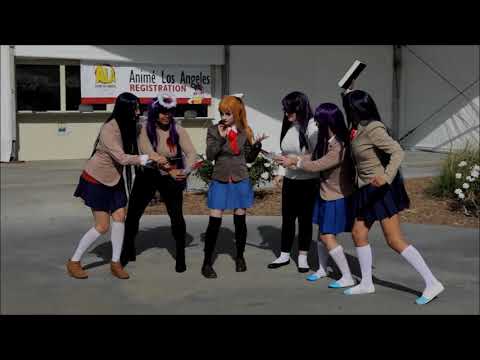 anime los angeles 2018 - doki doki literature club gathering