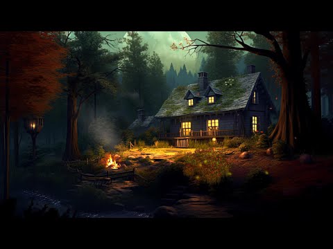 Nehir Kenarı Relax Sleep Music, Huzurlu Meditasyon, Su Sesi & Fireflies Ambience #viral #relax #fire
