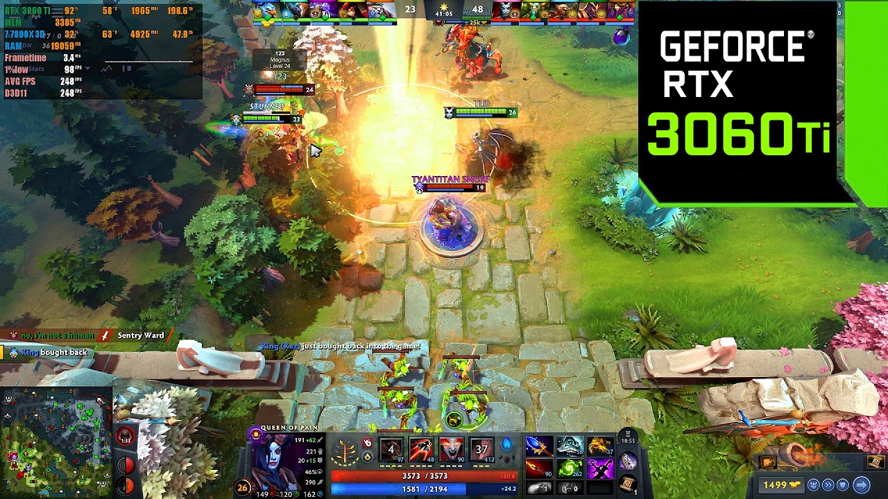Dota 2 | RTX 3060 Ti - 1440p Maximum Settings ( Patch 7.38b ) - YouTube