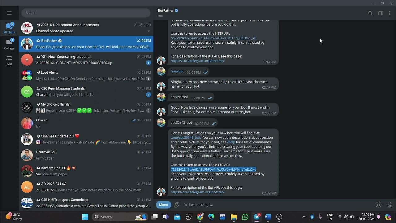Integration of serverless Telegram bot - YouTube