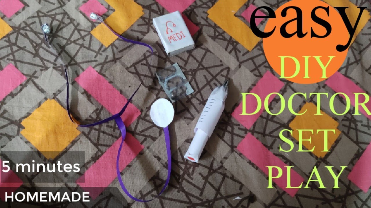 how to make paper doctor set/diy doctor set with paper/paper game/paper ...