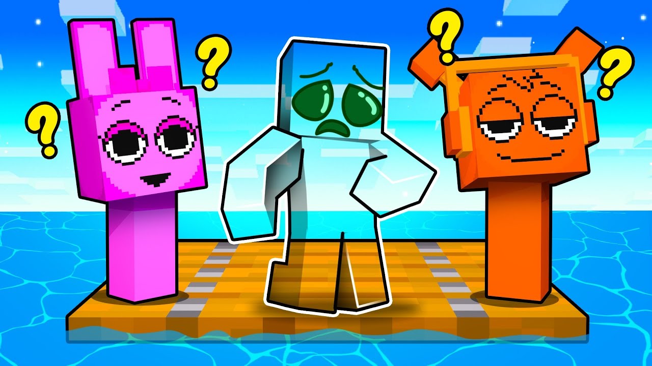 INVISIBLE Slime Block on a SPRUNKI RAFT in Minecraft! - YouTube