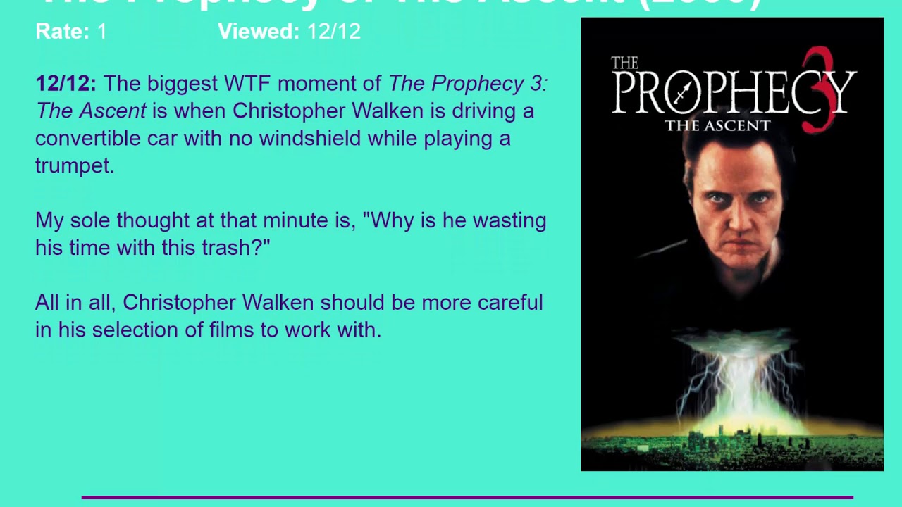 Movie Review: The Prophecy 3: The Ascent (2000) [HD] - YouTube