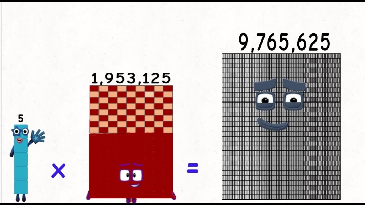 Numberblocks 5 x 5 (times multiples of 5) sneeze up to number ...