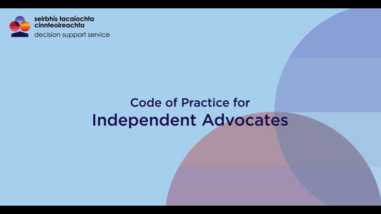 DSS Code of Practice: Independent Advocates - YouTube