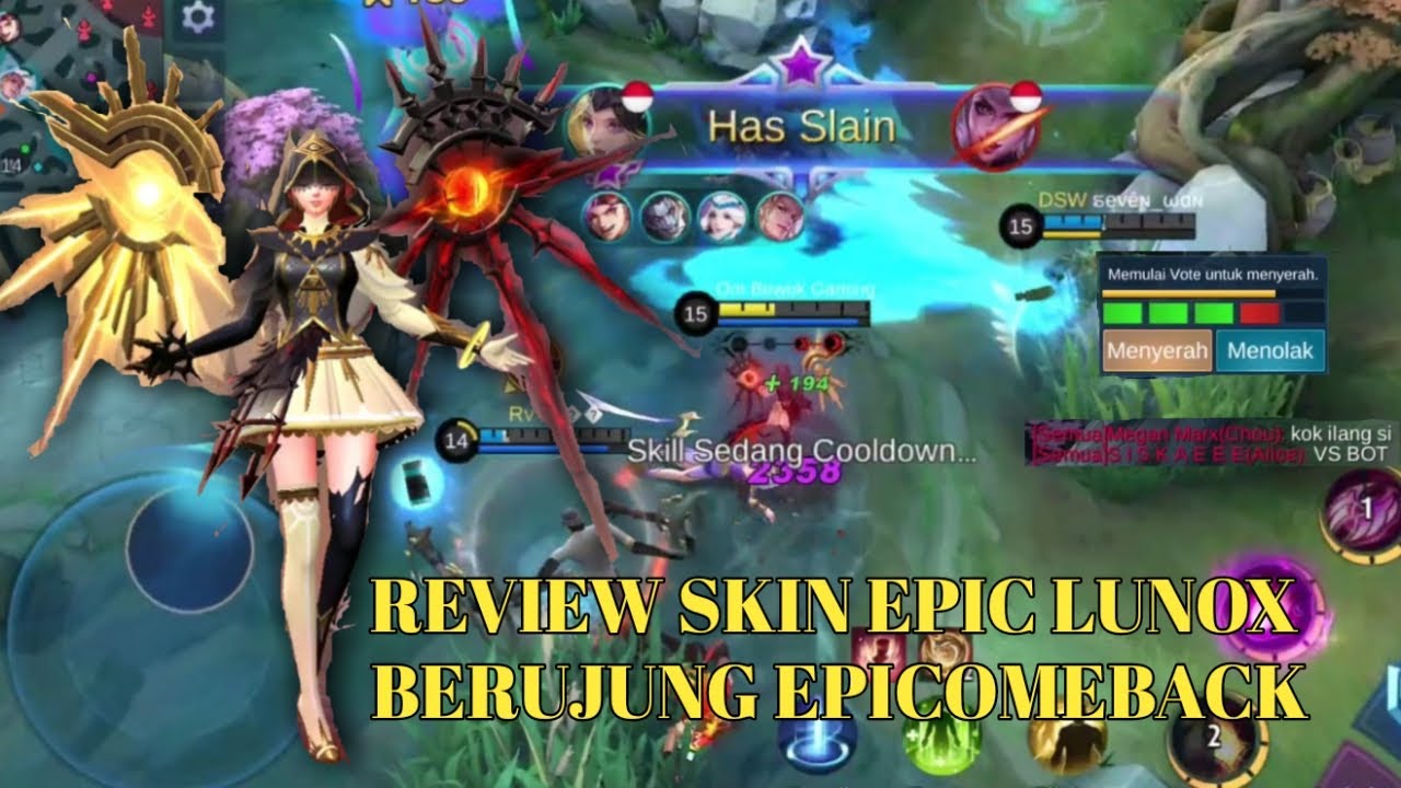 Review Skin Epic Terbaru Lunox - Mobile Legends Bang Bang - YouTube