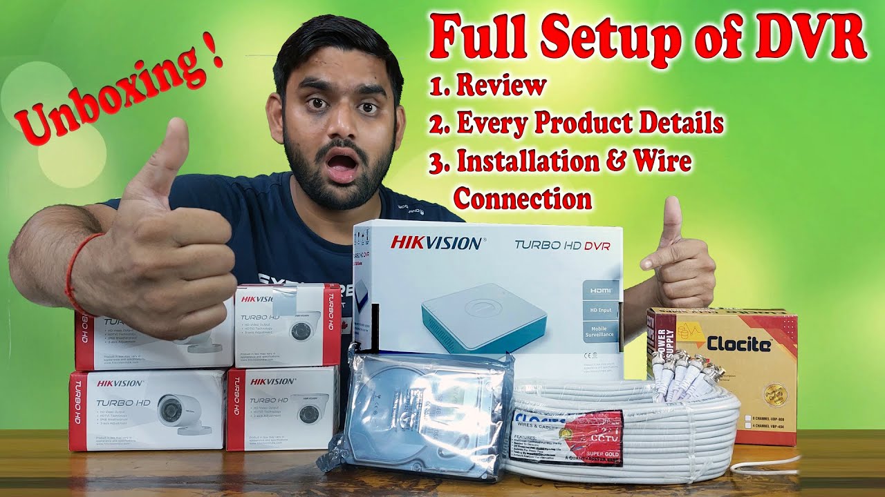 HikVision DVR Full CCTV Setup | Unboxing | Installation | Hard-Drive ...
