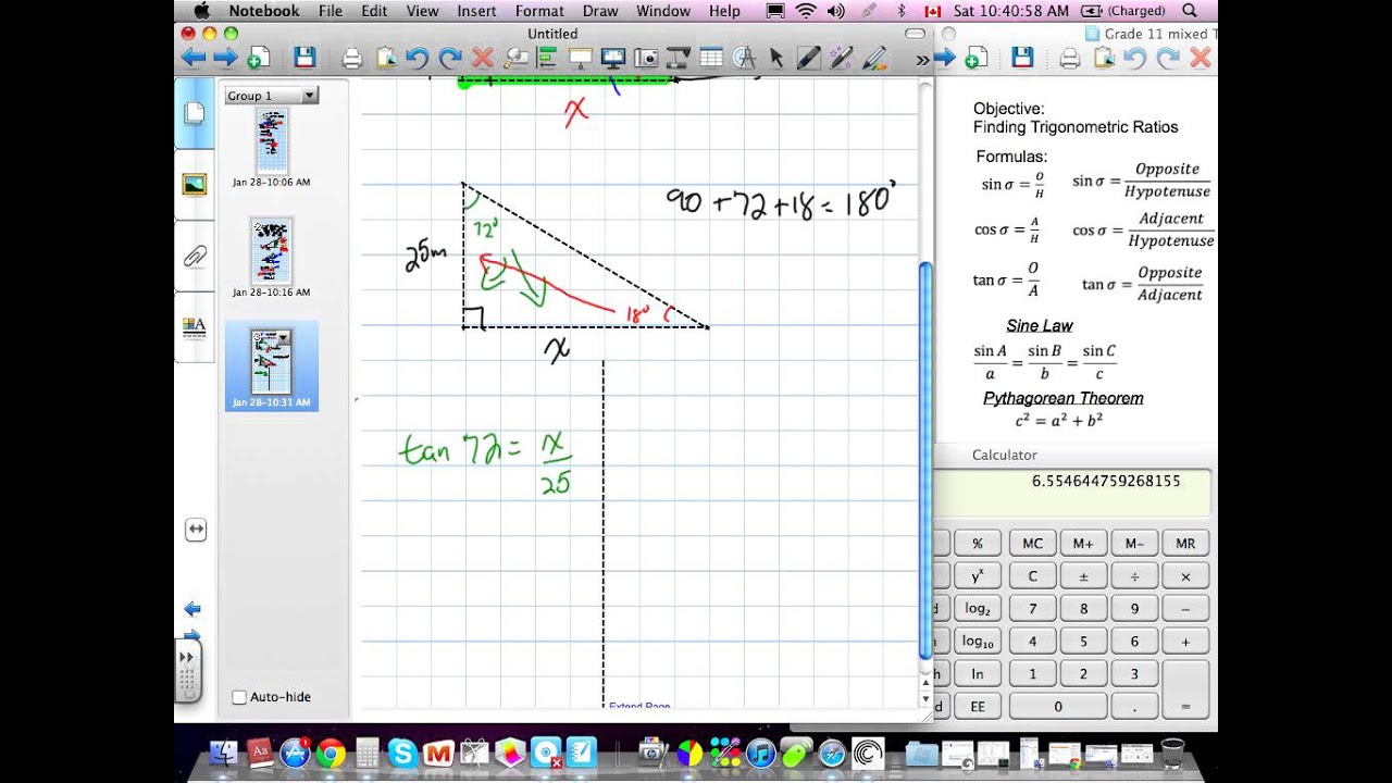 Basic Trigonometric ratios and Similar Triangles Grade 10 academic ...