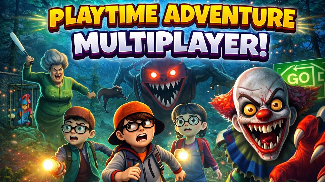 PLAYTIME ADVENTURE MULTIPLAYER – SCARY TEACHER CAN’T CATCH ME! - YouTube