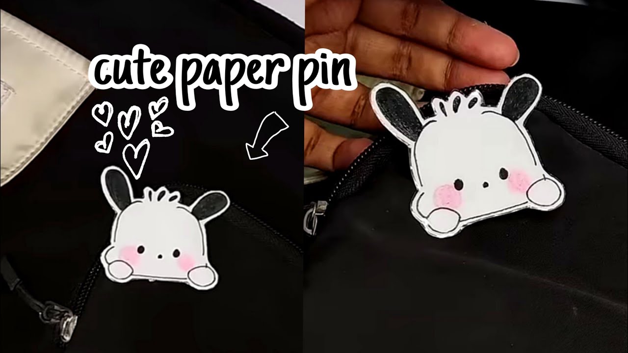 ഒരു cute pin ഉണക്കിയാലോ 🐼|diy paper pin🎀 - YouTube