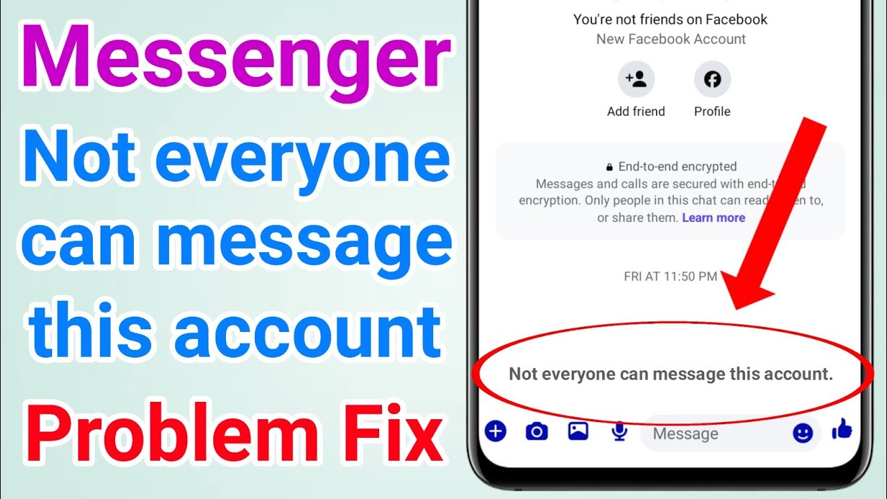 Not everyone can message this account facebook messenger problem fix ...