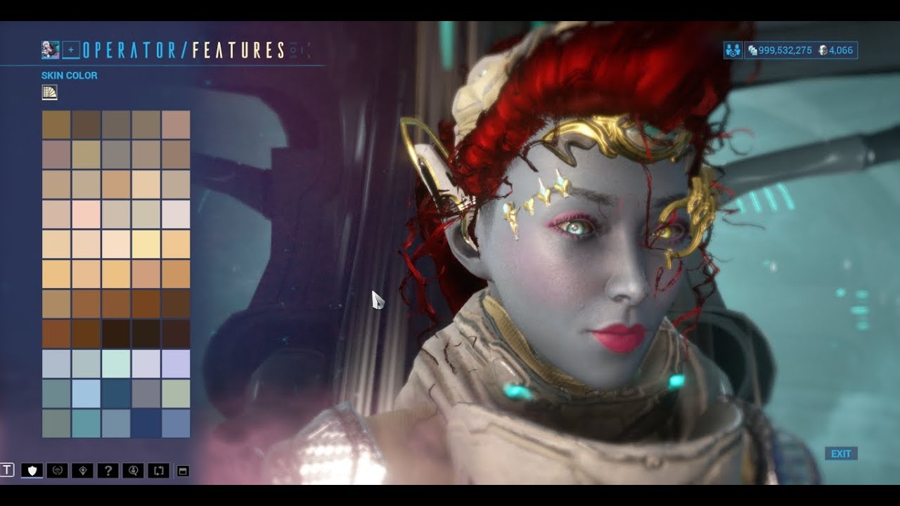 Warframe : Blue Skins Orokin / Female Drifter Face Setting - Echoes of ...