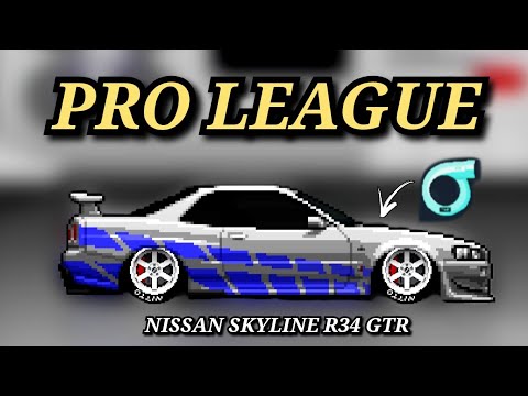 PIXEL CAR RACER - NISSAN SKYLINE R34 | PRO LEAGUE BUILD - YouTube