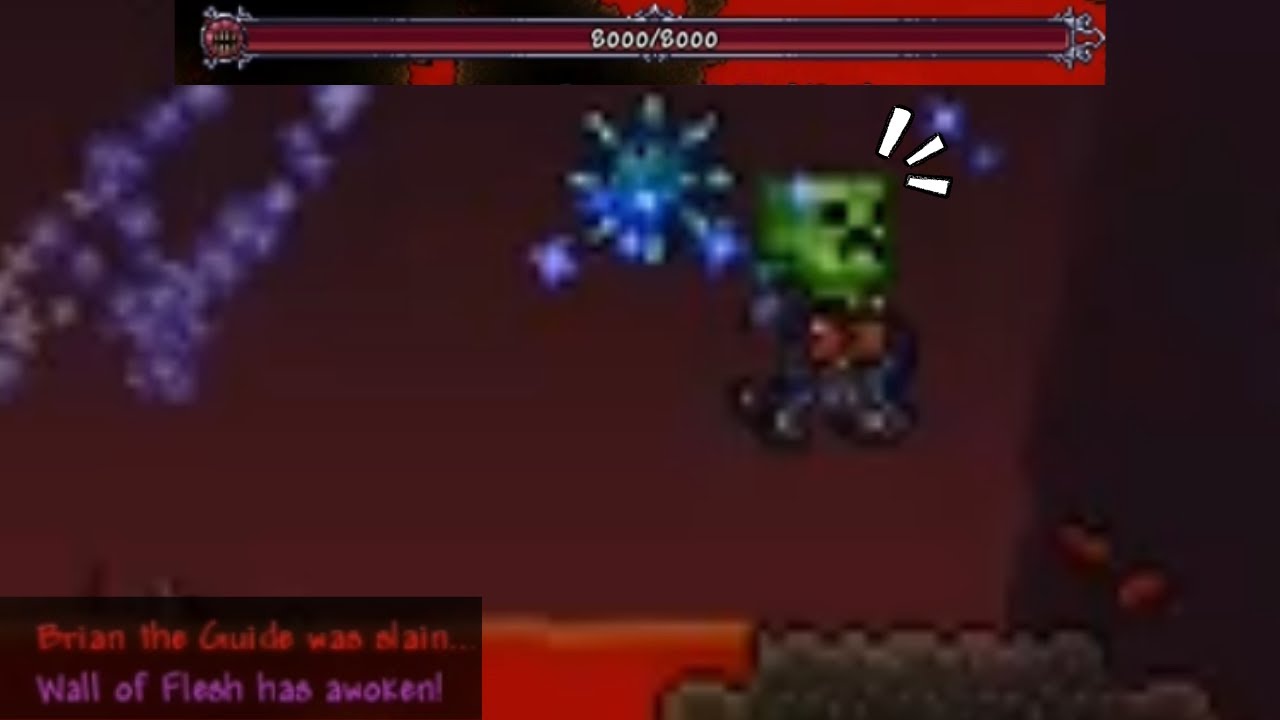 First wall of flesh encounter | terraria CLIPS - YouTube