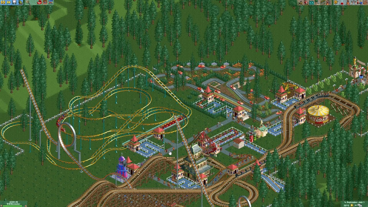 Open RCT2 Gameplay Forest Frontier - NO Comment - YouTube