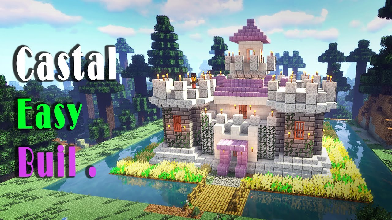 How to build Easy Tiny Castal Base in Minecraft: Canal & Mob Farm Best ...