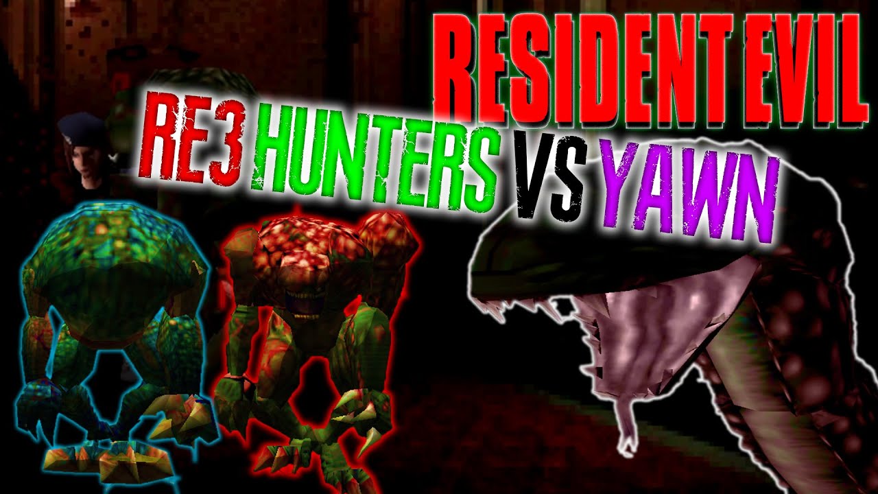 RE3 HUNTERS VS YAWN | Resident Evil 1 1996 Hunter Mod - YouTube