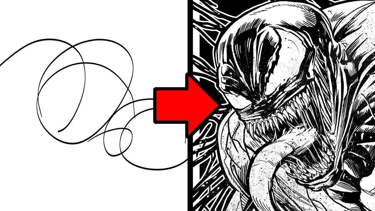 THE SCRIBBLE ART CHALLENGE! (MY FIRST COMPLETELY DIGITAL DRAWING ...