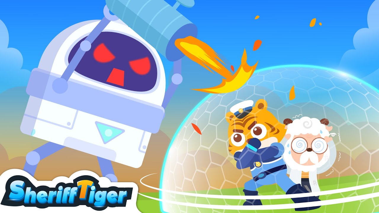 Out-of-Control Robot EP01 | English Version | Safety | Sheriff Tiger ...