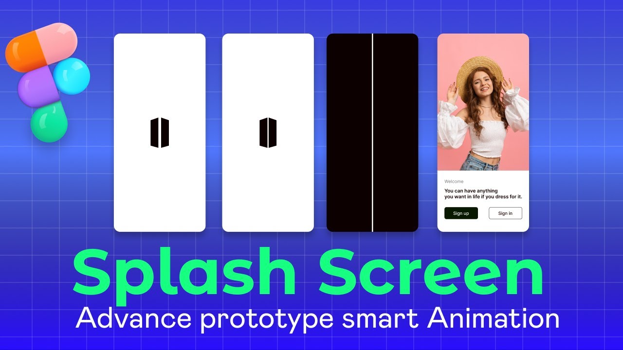 How to Figma advanced prototype splash screen animation #ui # ...