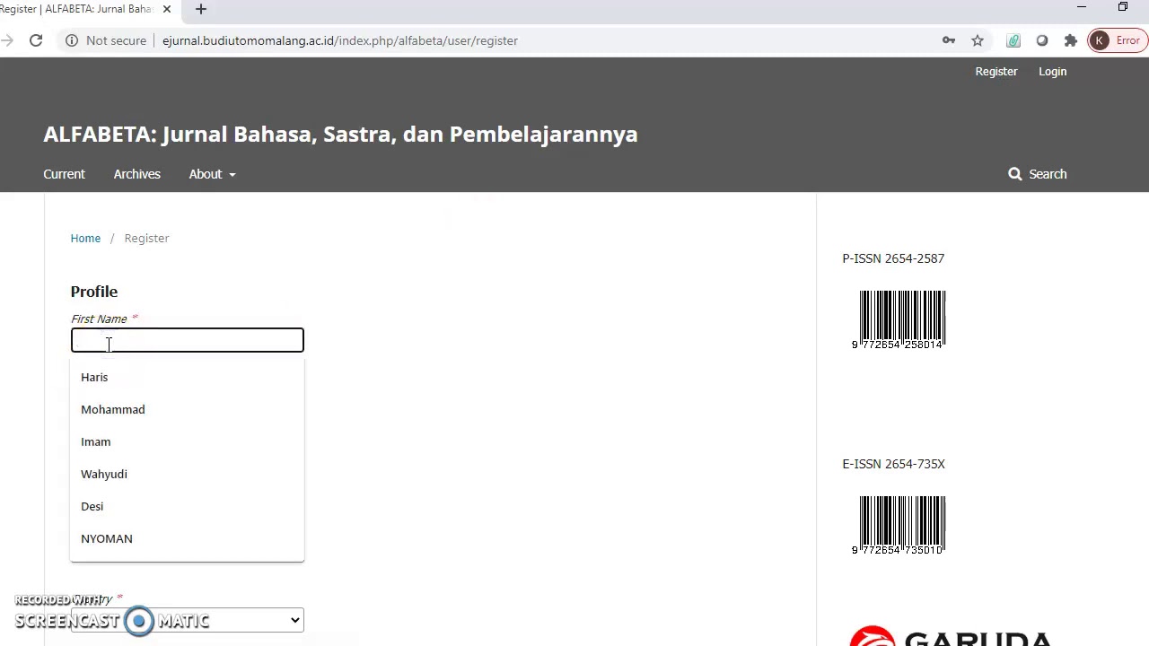 Tutorial register dan submit artikel pada Jurnal Alfabeta IBU - YouTube