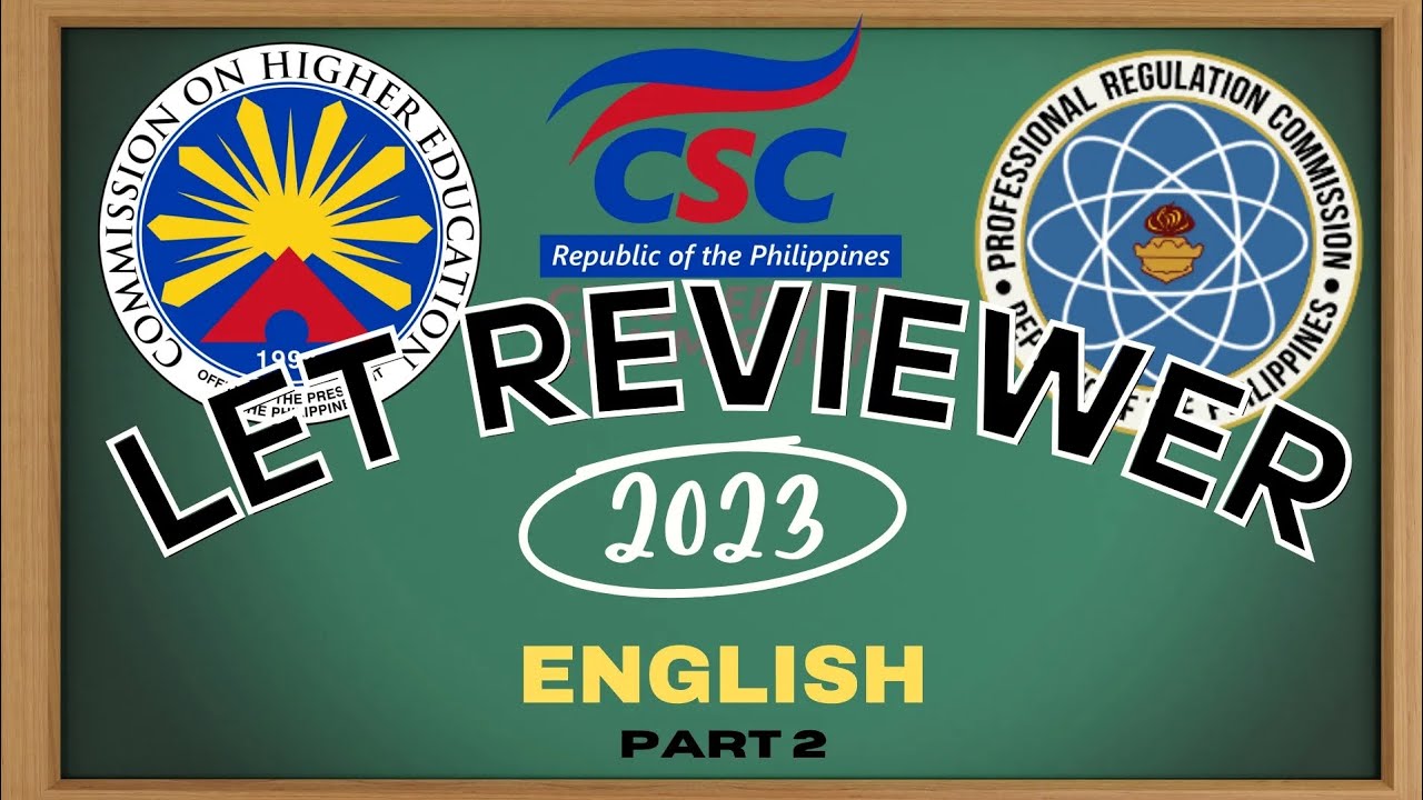 LET Reviewer in General Education 2023 English with Answers - YouTube