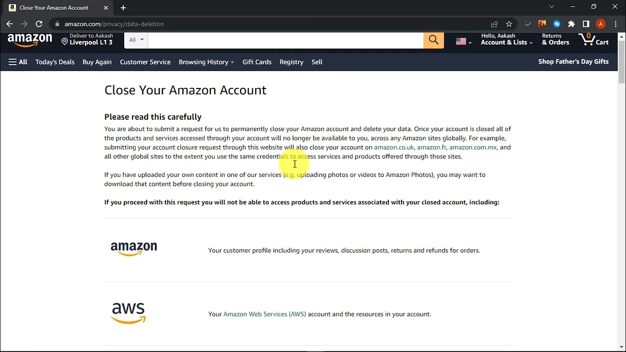 How To Delete Amazon Account Permanently - YouTube