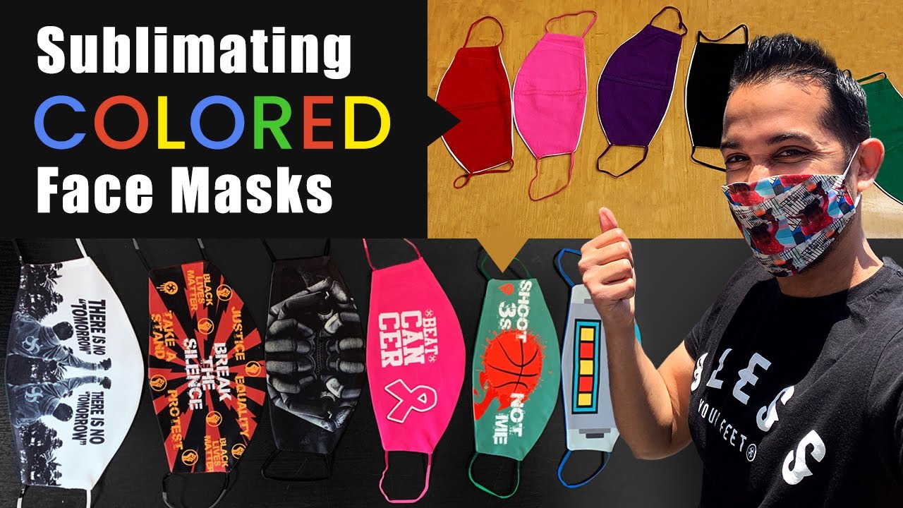 Sublimating 8 Different Colored FACE MASKS! - YouTube