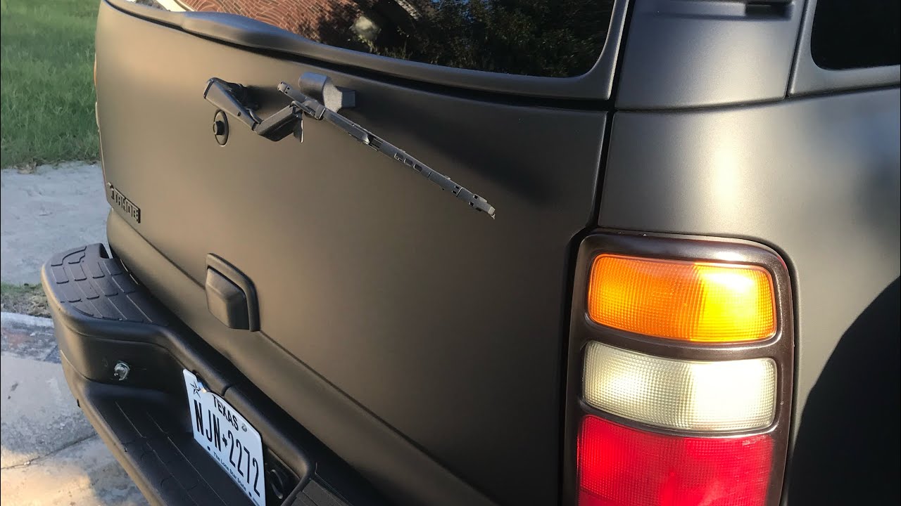 2003 Tahoe Black liquid wrap - YouTube