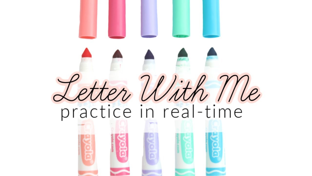 Crayola Calligraphy | LETTER WITH ME | How To Hand Letter - YouTube