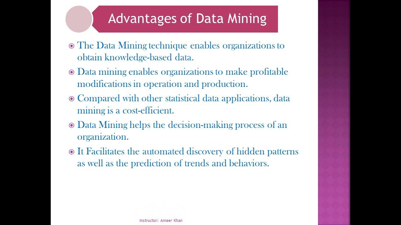 Lecture 03 Advantages and Disadvantages of Data Mining - YouTube