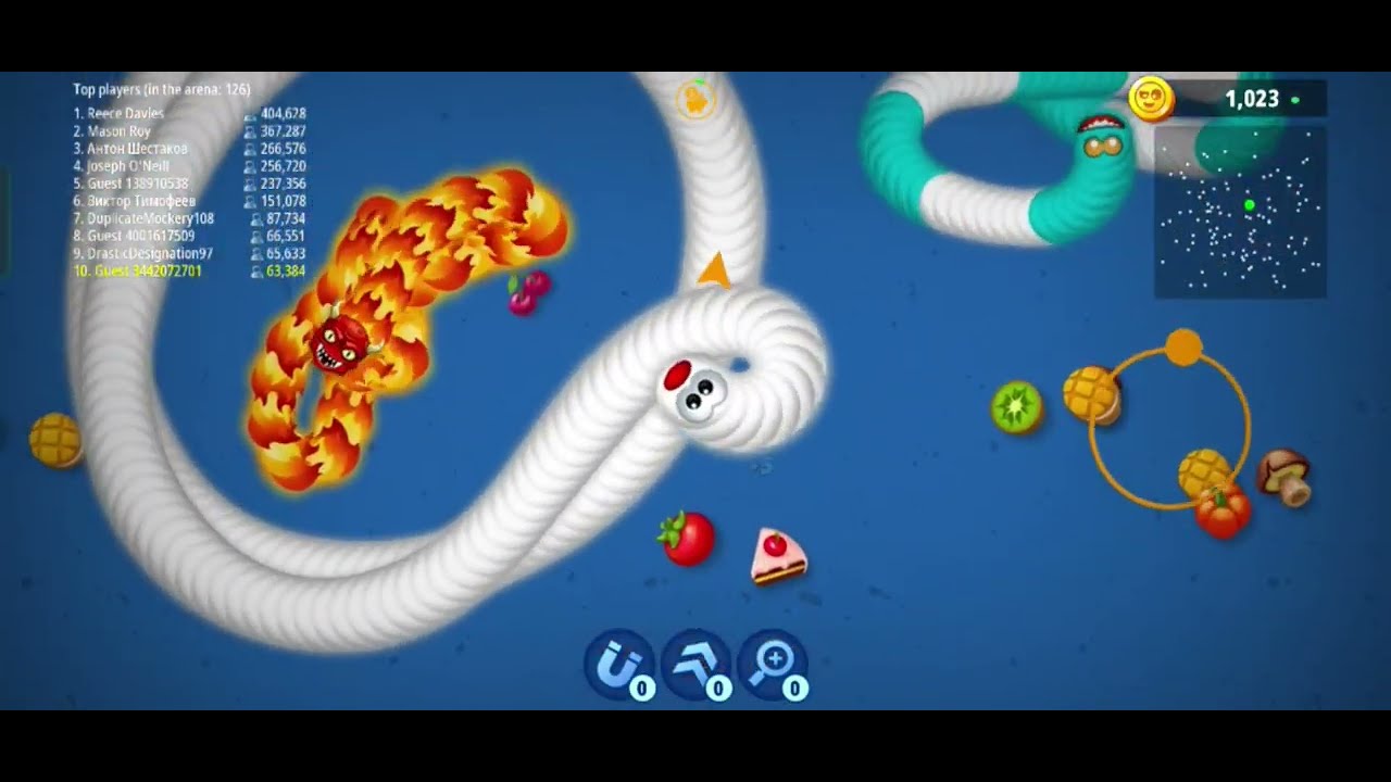 Sabko Kha Gaya 😱 | Snake Ki Khatarnak Fight | Worms Zone Crazy Gameplay ...