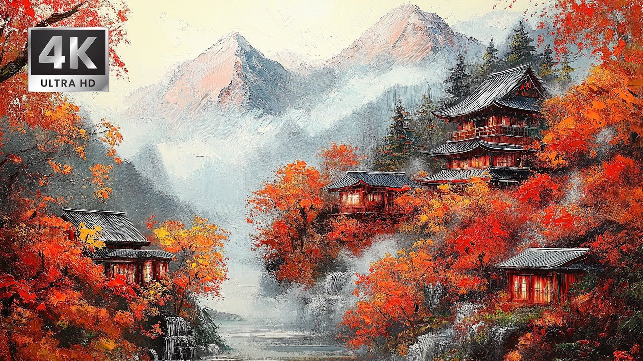 Autumn Ambience in Japan - 4K TV Art - Fall Day - Fall Screensaver ...