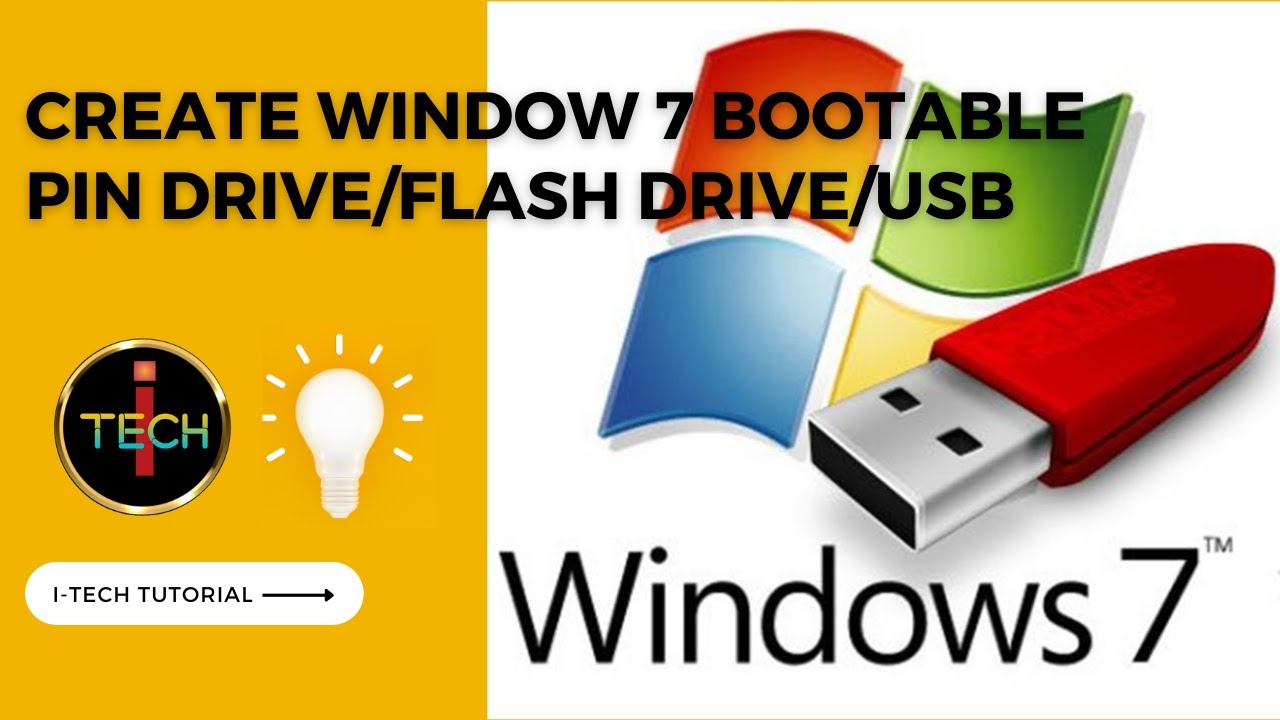 how to create window 7 bootable usb 2022 tutorials - YouTube