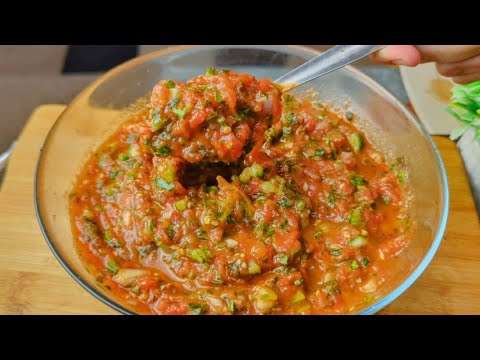 Kachumber Chutney Recipe | Tomato Raita | Tomato Chatni | Tamatar Ka ...