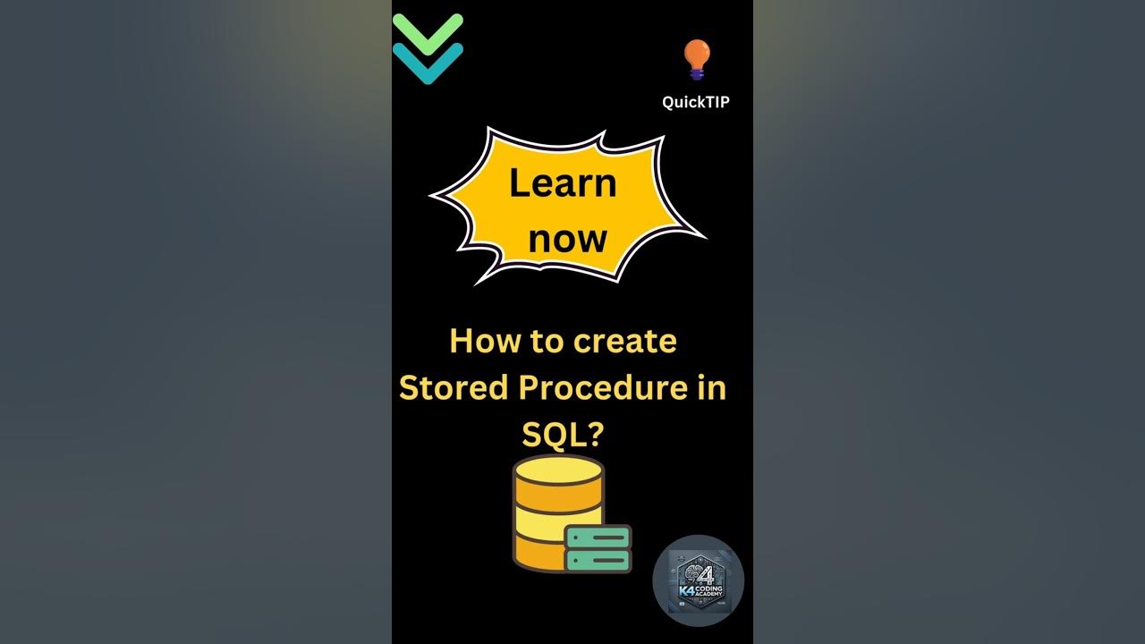 How to create Stored procedure - YouTube
