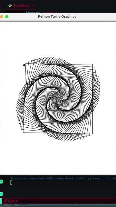 Best Design Using 10 lines in Python Turtle | #shorts #design # programming | Sandeep Makwana ...