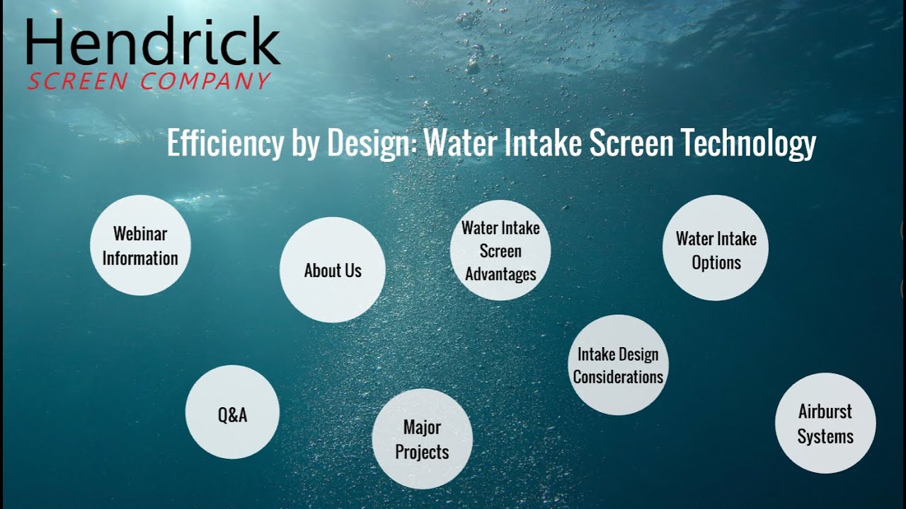 Efficiency by Design Water Intake Screen Technology - YouTube