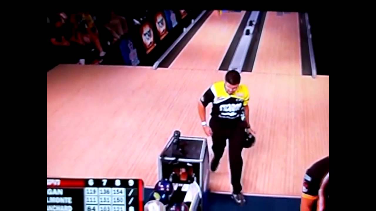 Epic bowling fail Josh Blanchard slips and falls on tv YouTube0 - YouTube