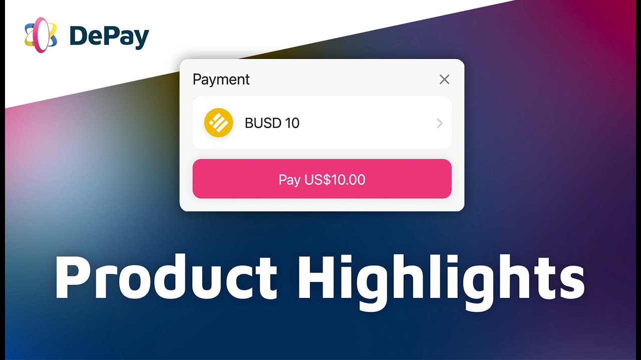 DePay Payments Product Highlights - YouTube