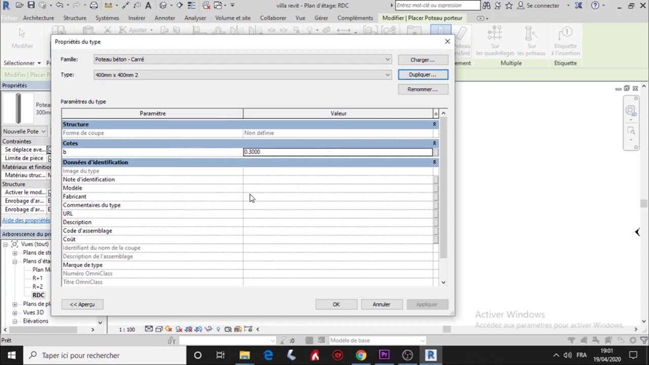 cours 3 revit les poteaux - YouTube