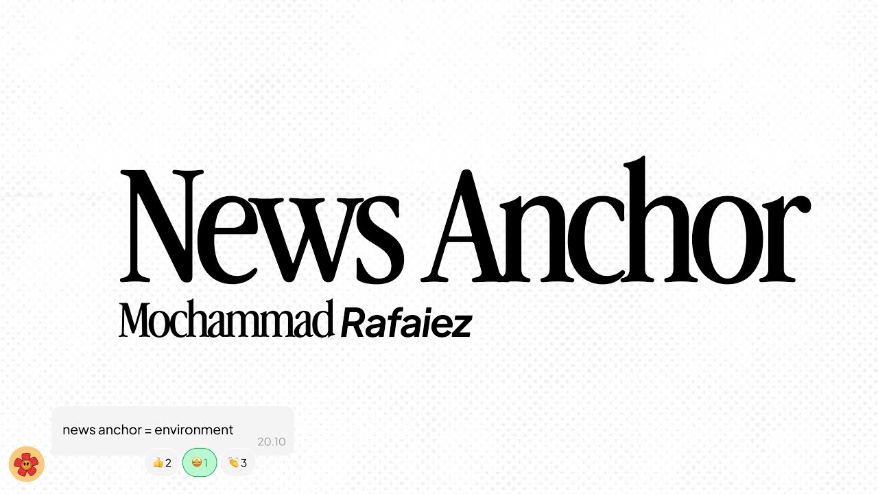 News Anchor | English Projects | Mochammad Rafaiez - YouTube