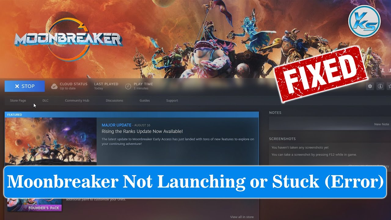 How To Fix Moonbreaker Launching The Game Failed, Black Screen, Not Starting, Stuck & Running ...