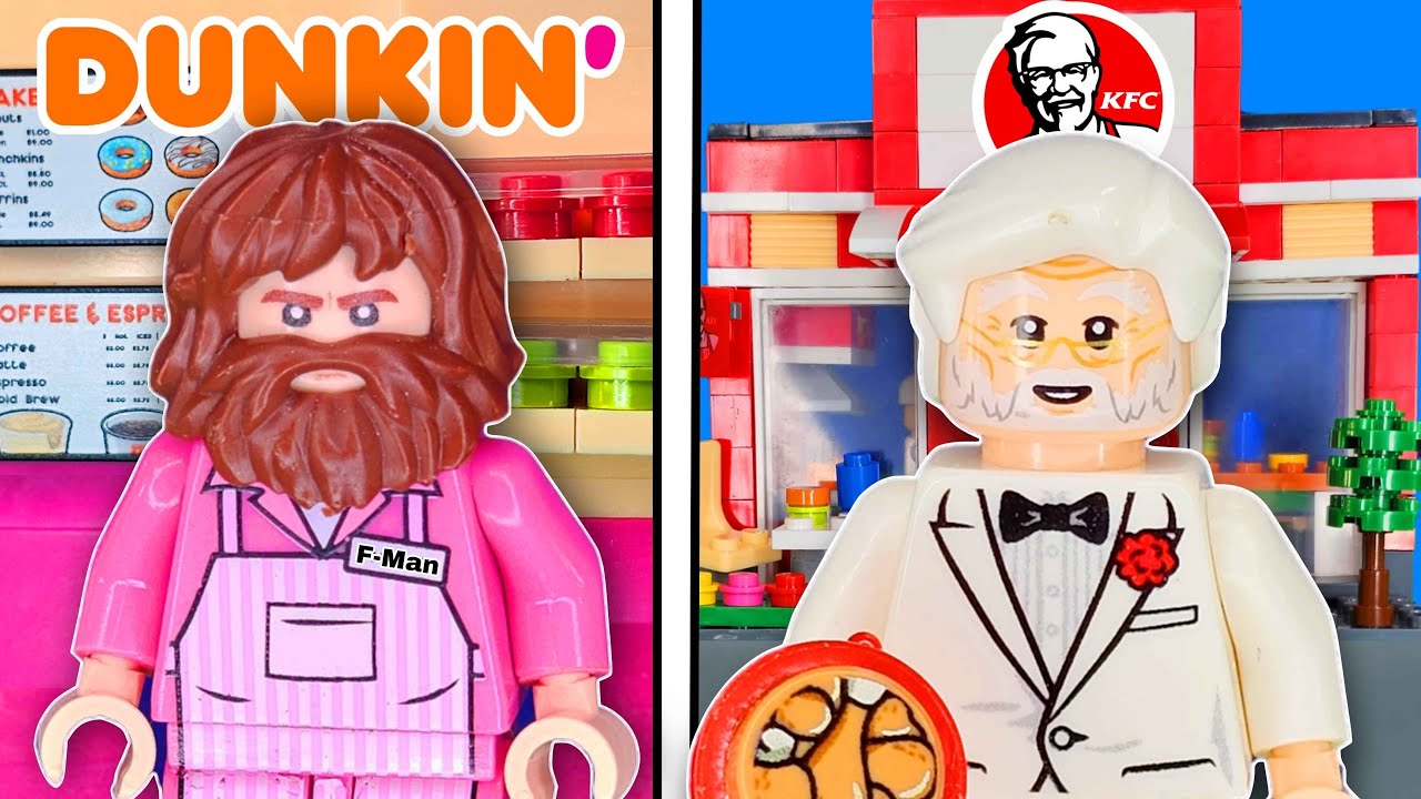 I built FAST FOOD RESTRAUNTS out of LEGO... - YouTube