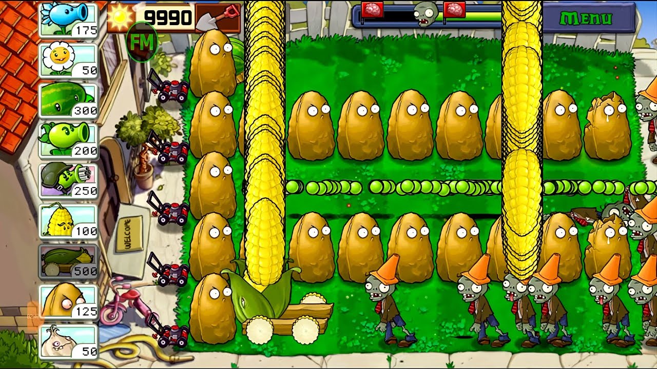 Plants Vs zombies Hack Version Gameplay | Pvz Survival Day Battles ...