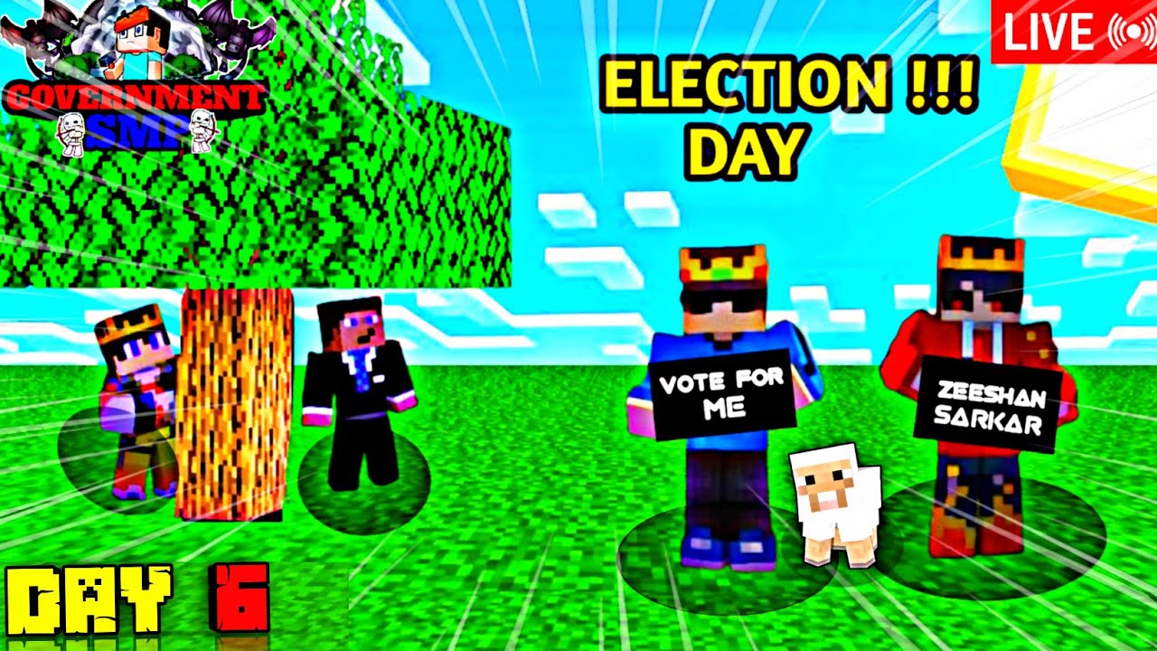 Election Day In GOVERNMENT SMP (Gone Wrong 😱) || Minecraft Live - YouTube