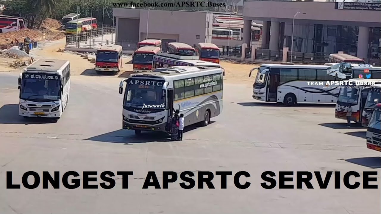 LONGEST SERVICE OF APSRTC | KAKINADA TO BANGALORE NIGHT RIDER AC SEATER ...
