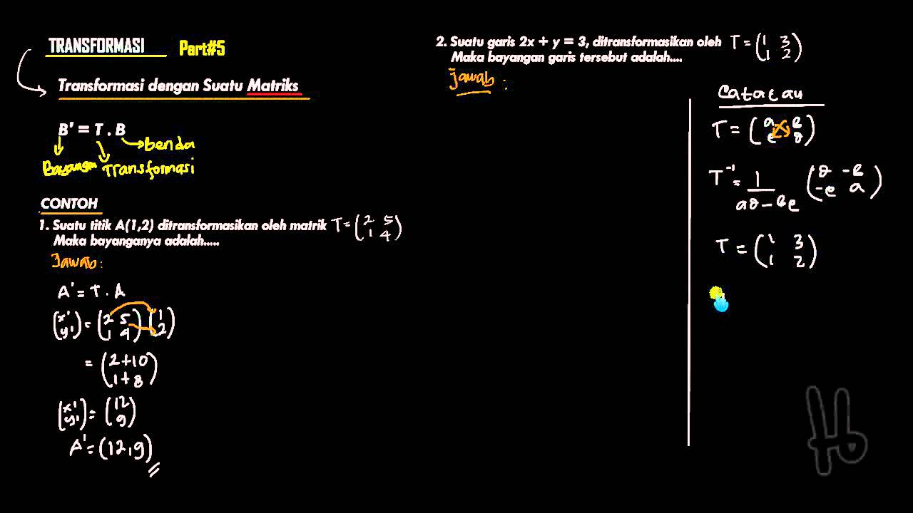 transformasi ( dengan matriks transformasi ) - YouTube