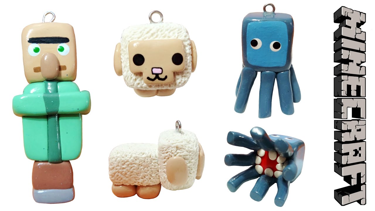 Minecraft DIY! Mini Sheep, Squid & Villager Tutorial - YouTube