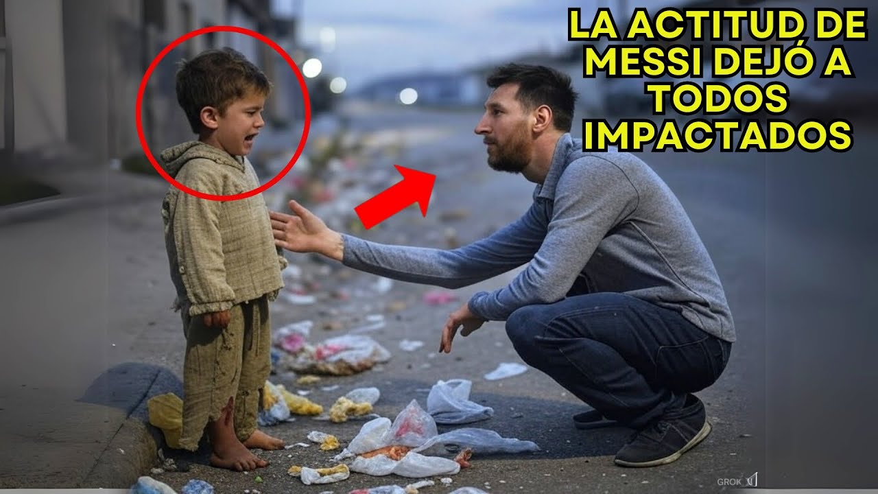 🔴MESSI Ve a un Niño Descalzo Comiendo Basura y Hace Algo Que Cambió Su ...